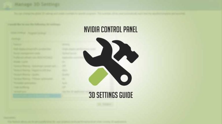 Nvidia Control Panel 3d Settings Optimization Guide