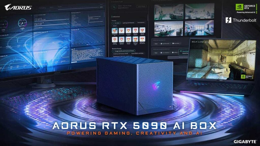 GIGABYTE Releases AORUS RTX 5090 AI BOX External GPU