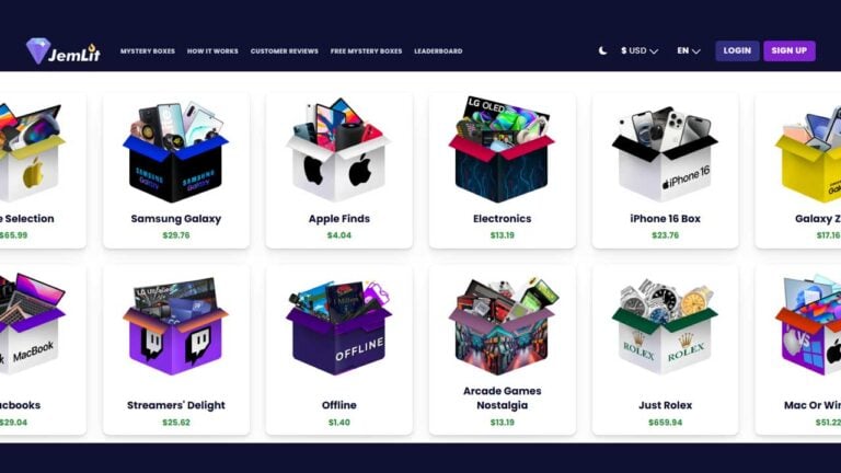JemLit Gains Popularity as Mystery Boxes Offer iPhones and PS5s